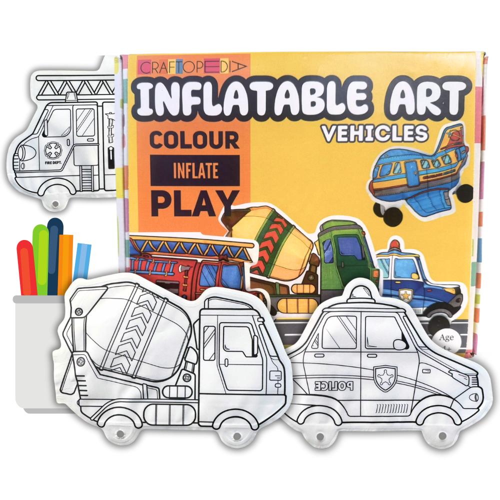 Vehicle Inflatable Art and Craft Kit - Fun DIY Kit for Kids