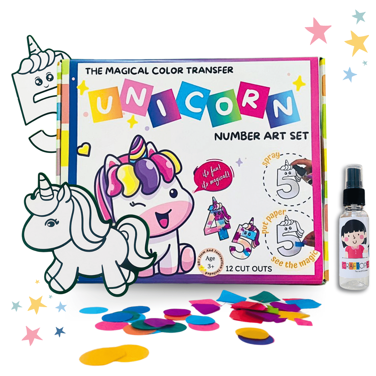 The Magical Color Transfer Paper Art and Craft Kit - Numbers